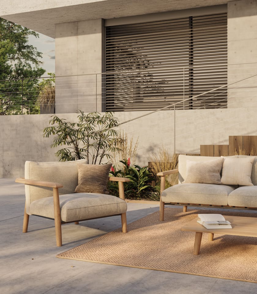 MAMBO LOUNGE | Garden armchair By Royal Botania