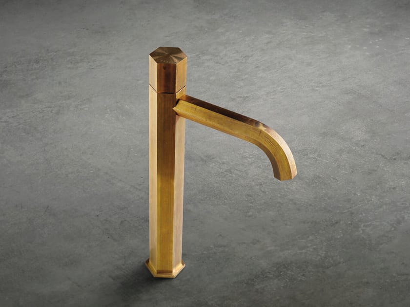 HEXAGONAL Single handle countertop washbasin mixer By MAMOLI