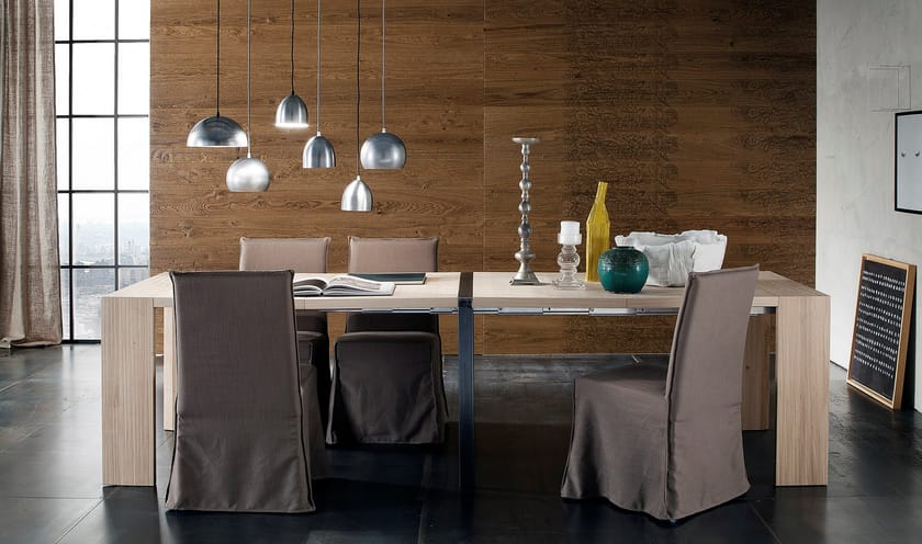 Mesa consola extensible rectangular de madera maciza MANHATTAN By AltaCorte