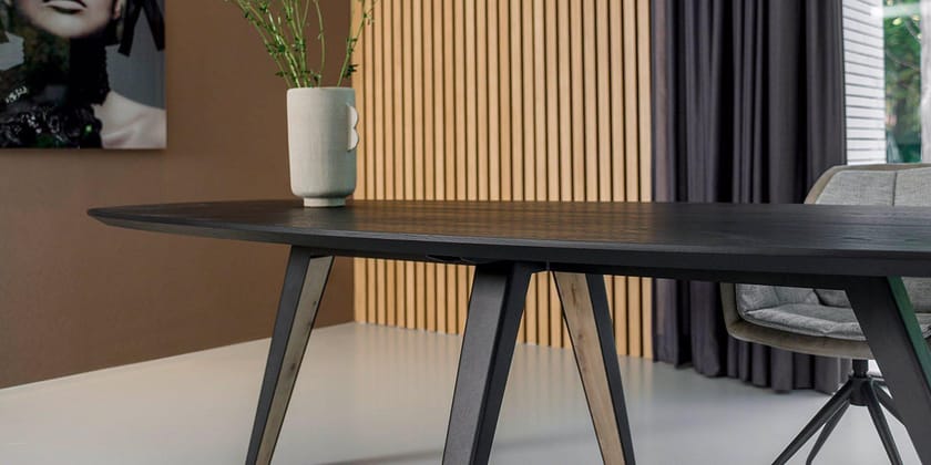 Tavolo ovale in rovere MANHATTAN BLACK By FOR ME LAB