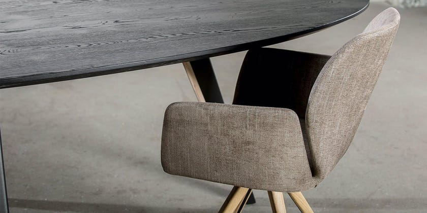 Tavolo ovale in rovere MANHATTAN BLACK By FOR ME LAB