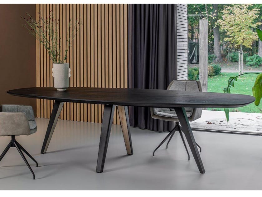 Tavolo ovale in rovere MANHATTAN BLACK By FOR ME LAB