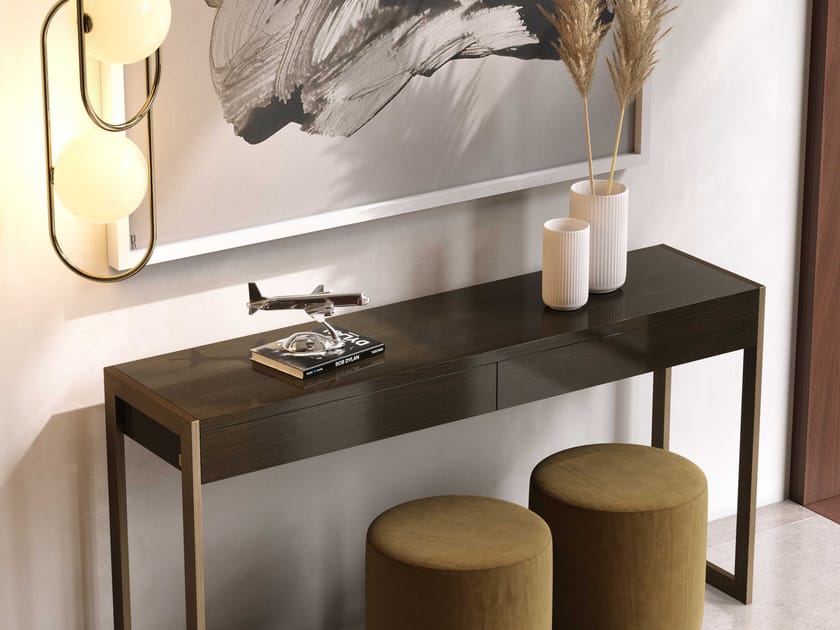 MANHATTAN Stainless steel and wood console table By Stylish Club ...