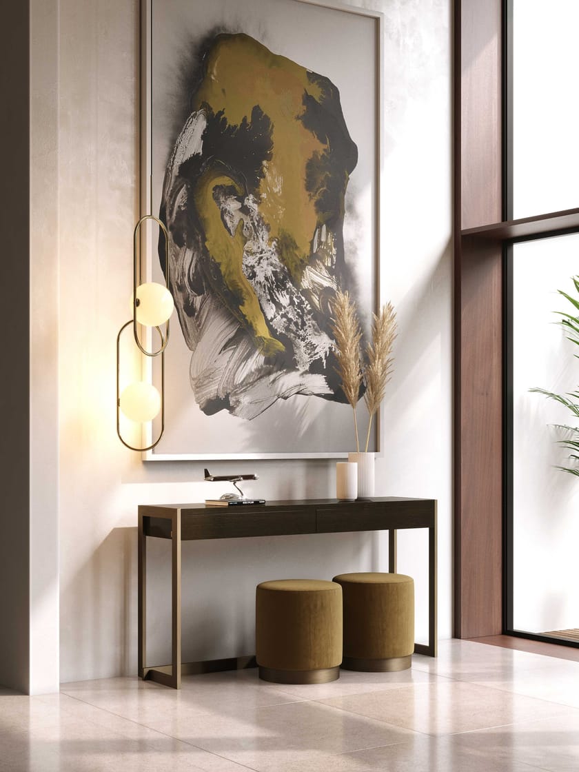 MANHATTAN Stainless steel and wood console table By Stylish Club ...