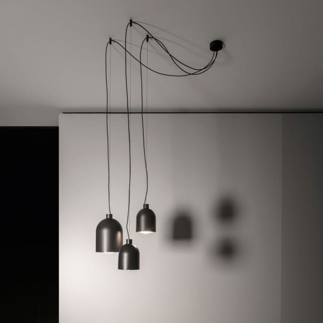LED aluminium pendant lamp with dimmer MANTELLO LED Mantello Collection ...