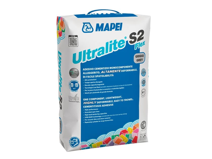 ULTRALITE S2 FLEX Cement-based glue By MAPEI