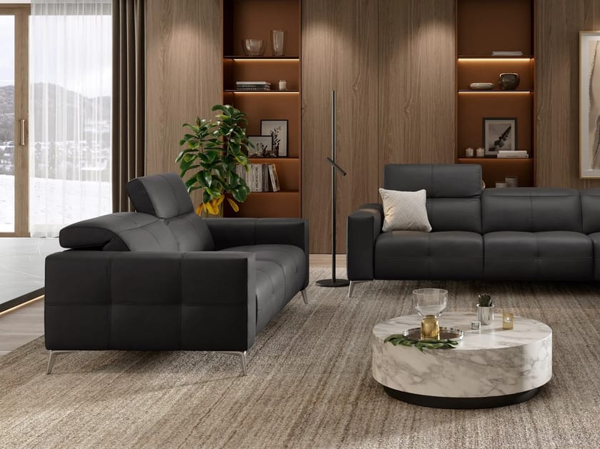 MARBELLA 3 seater leather sofa By Sofanella