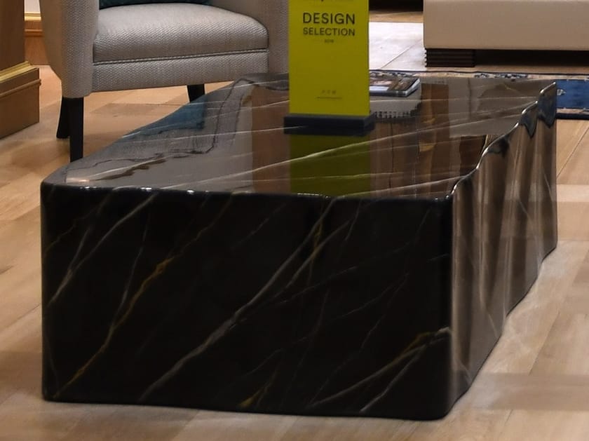 MARBLE Low wooden coffee table By Arnaboldi Interiors