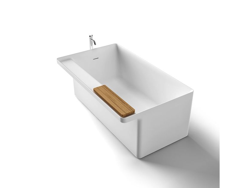 Rectangular Cristalplant® bathtub MARSIGLIA By Agape