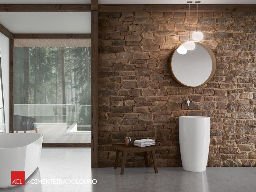 Concrete wall tiles with stone effect MARTE By ACL