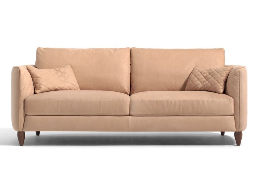 2 seater leather and fabric sofa MARYLIN By Marinelli Home design ...