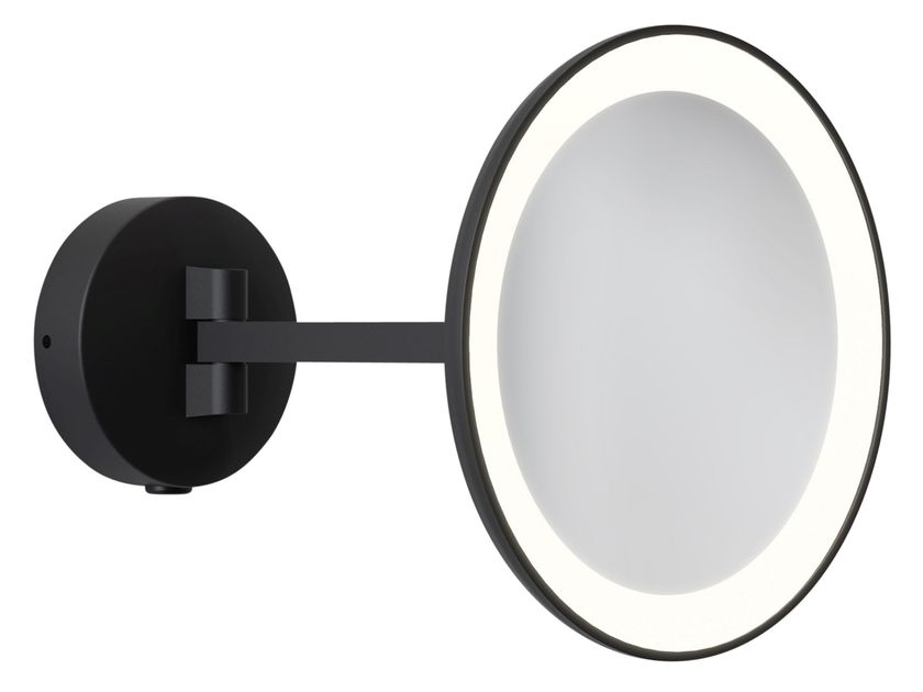 MASCALI ROUND Wall-mounted shaving mirror with integrated lighting By ...
