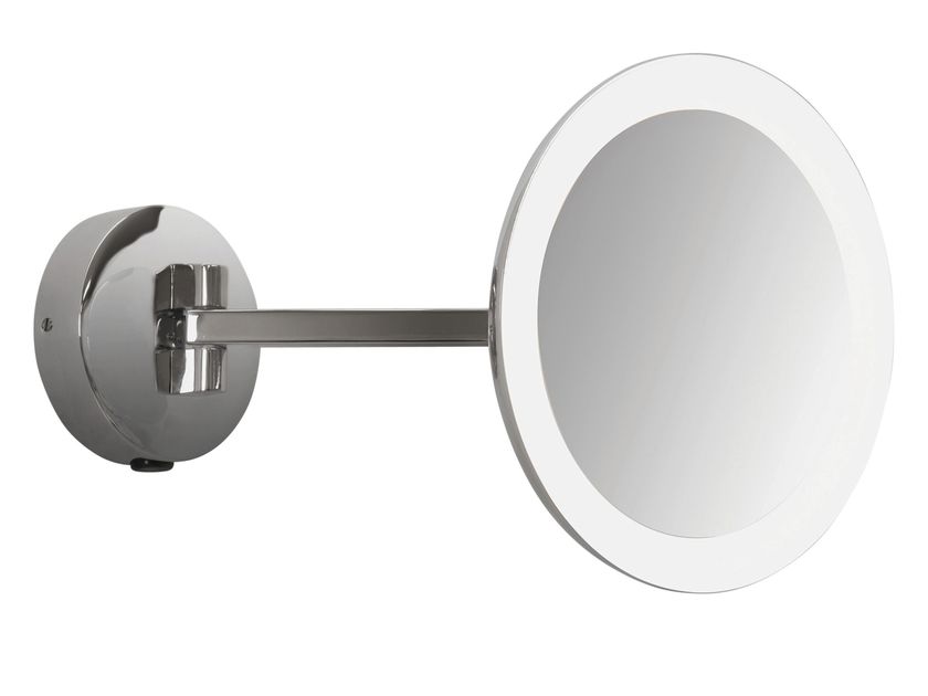 MASCALI ROUND Wall-mounted shaving mirror with integrated lighting By ...
