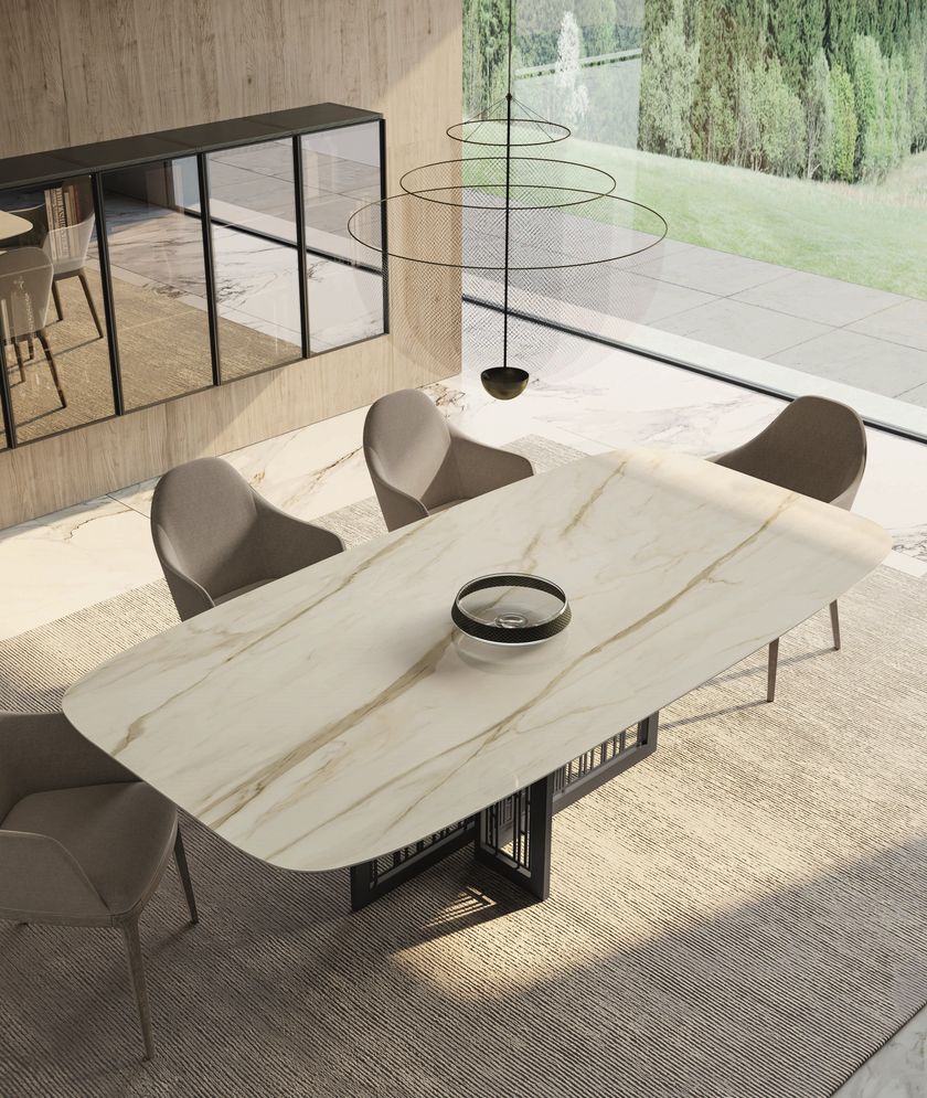 Tavolo in gres porcellanato MASTERTABLE By Dall'Agnese