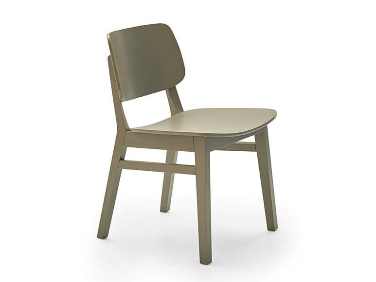 Open back wood veneer chair MATE XL V Mate Collection By PARLA design ...