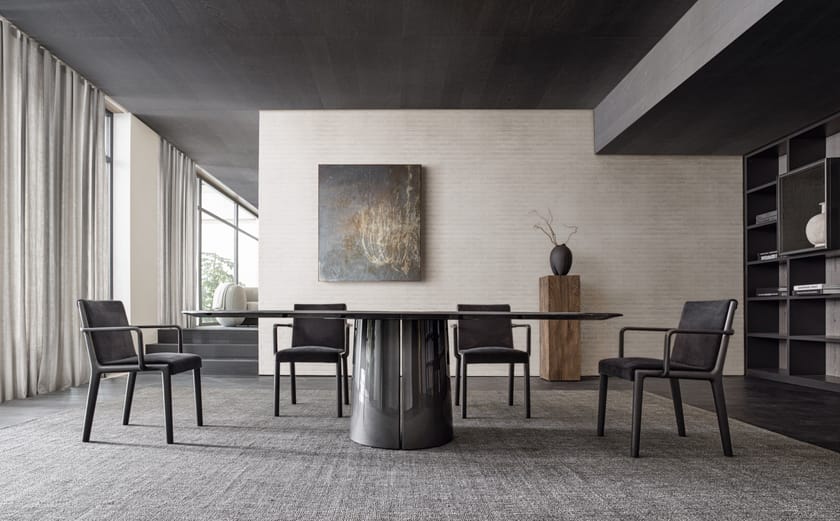 MATEO Oval wooden table By Molteni & C. | design Vincent Van Duysen