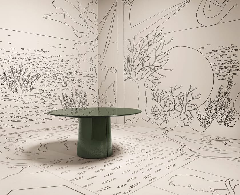 MATEO Round wooden table By Molteni & C. | design Vincent Van Duysen