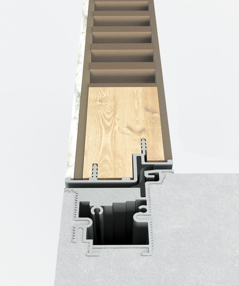 MATERICA Hinged flush-fitting door By ADL | design Massimo Luca
