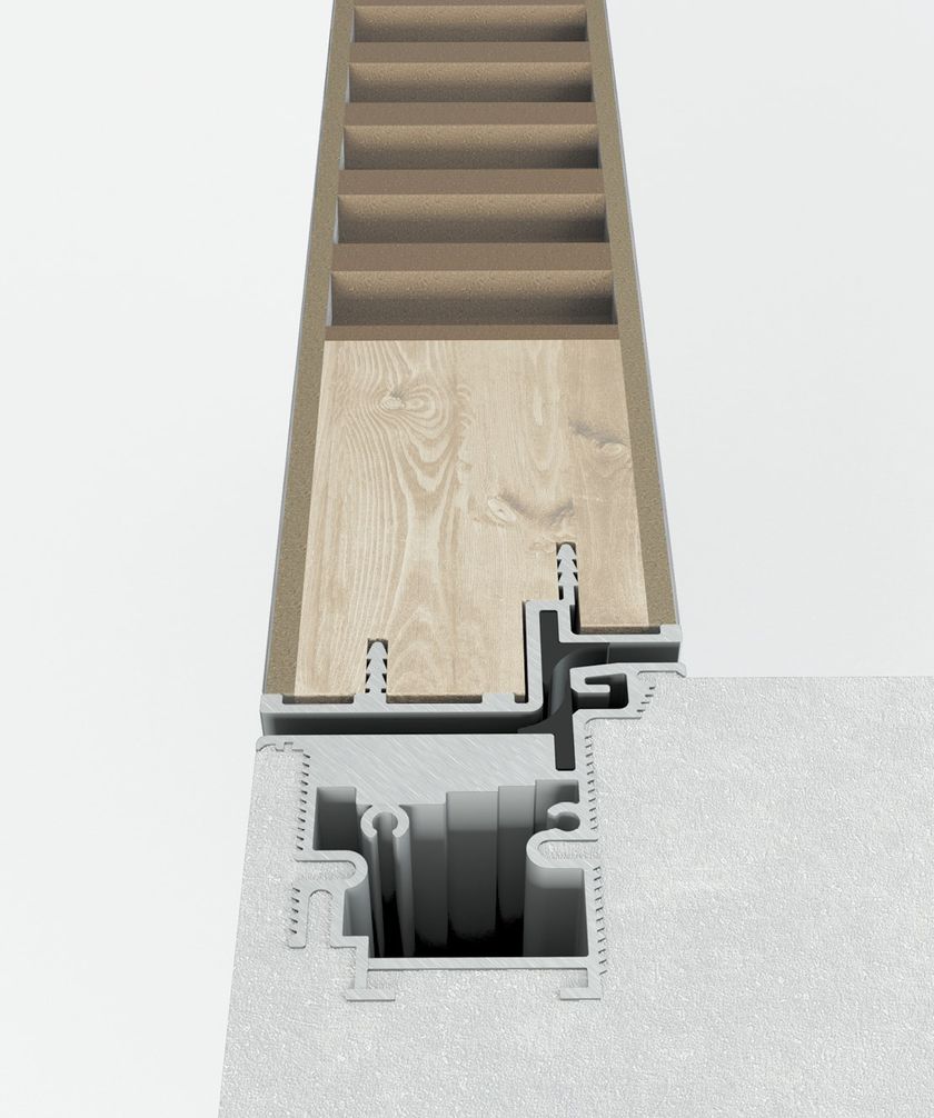 MATERICA Hinged flush-fitting door By ADL | design Massimo Luca