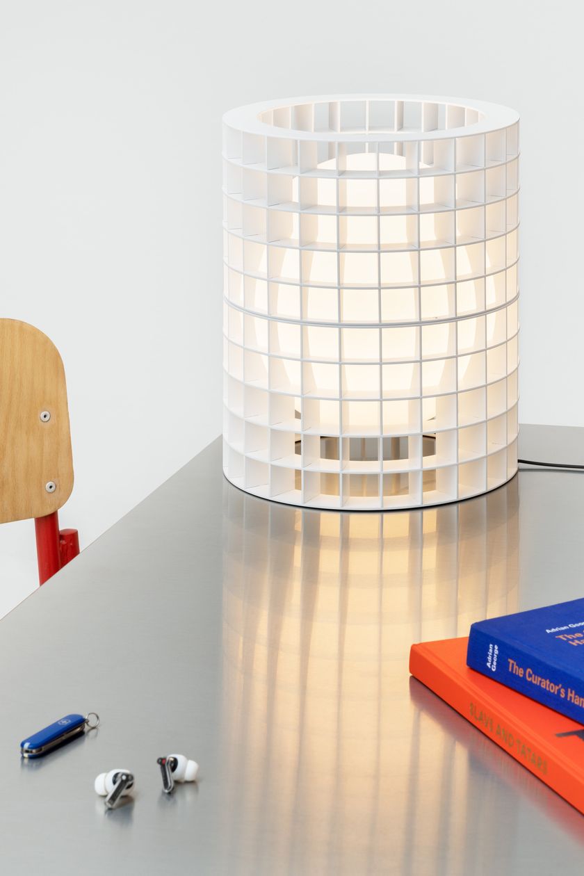 LED glass and metal table lamp MATRIX By FontanaArte design OS & OOS