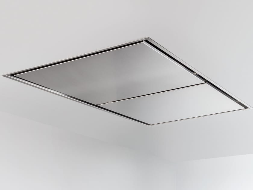 MAXI PURELINE Ceiling-mounted stainless steel cooker hood with ...