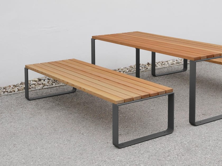 MAYFIELD | Steel and wood table for public areas By miramondo