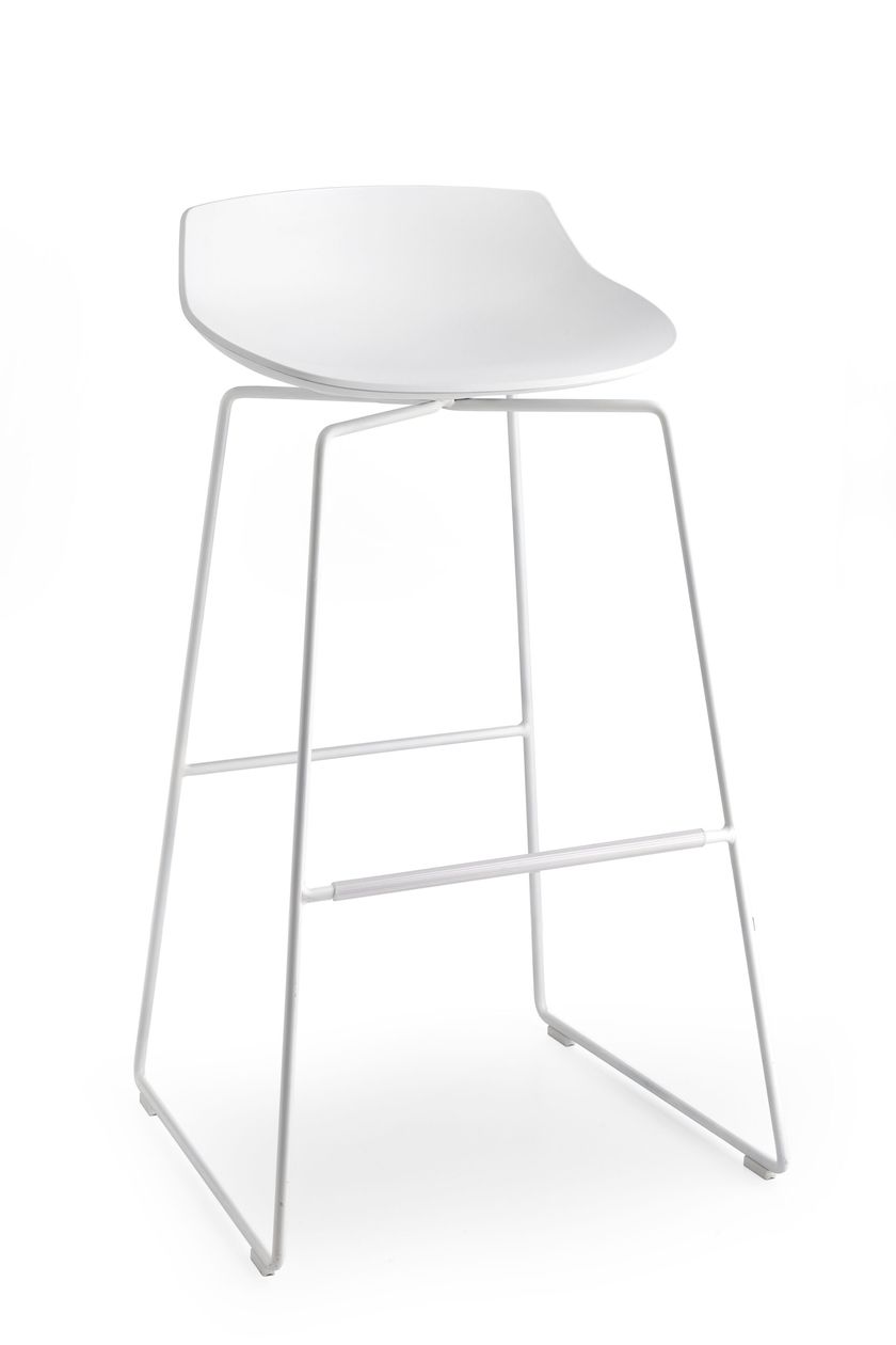FLOW STOOL Sled base stool By MDF Italia | design Jean-Marie Massaud