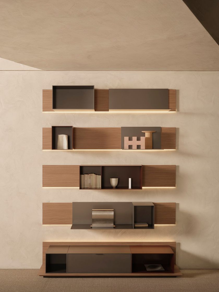 PENTAGRAMMA SIDEBOARD Modular sectional bookcase By MDF Italia