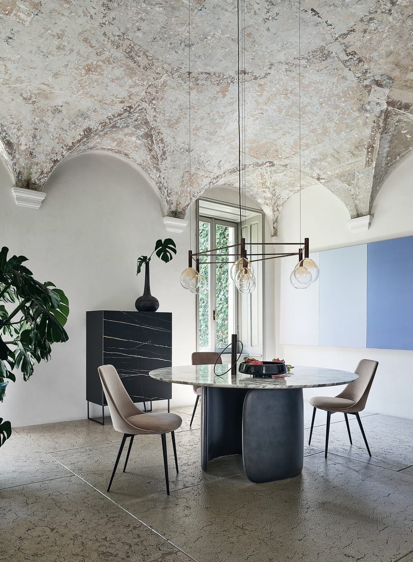 MELLOW | Round table Round table with polyurethane base By Bonaldo ...