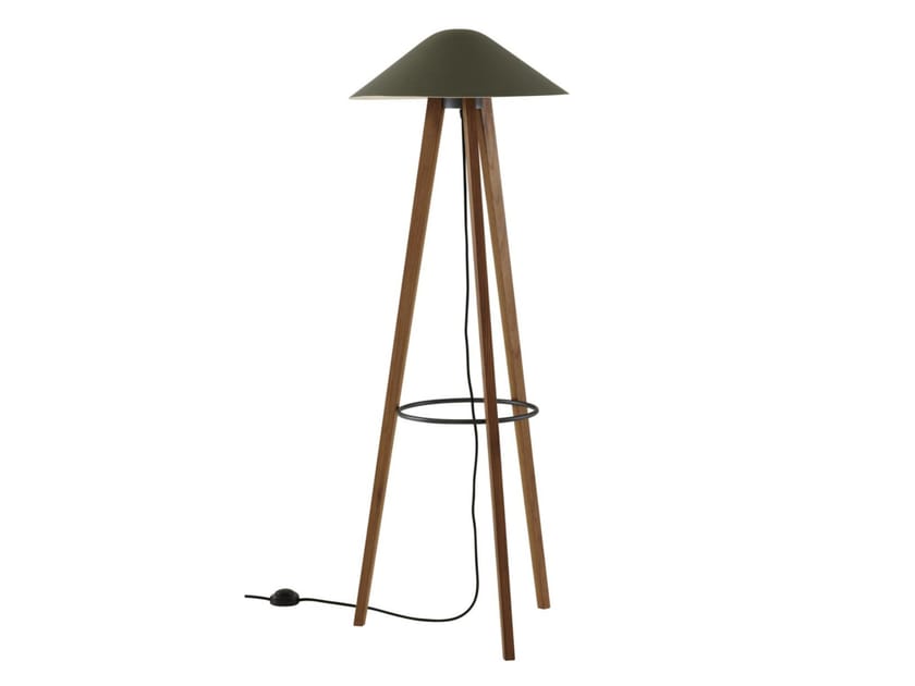 MELUSINE LED steel and wood floor lamp By Ligne Roset | design Peter Maly