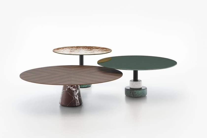 MENHIR Low round coffee table By ACERBIS | design Lodovico Acerbis ...