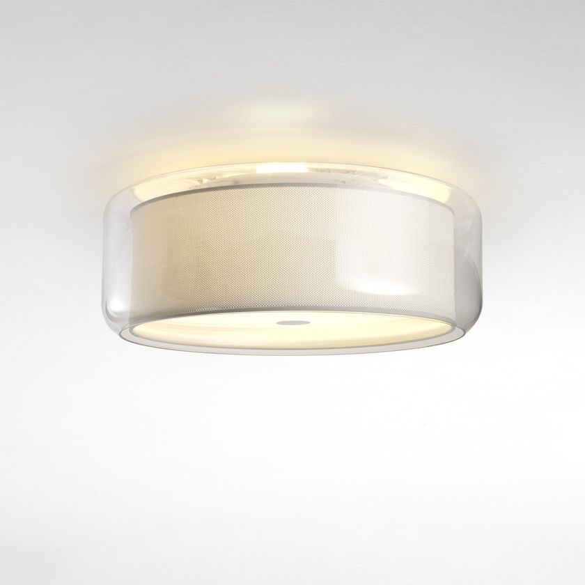 MERCER LED blown glass and fabric ceiling light By Marset | design Joan ...