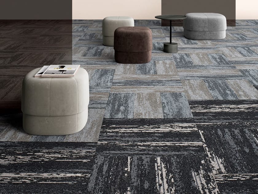 Polyamide carpet tiles METALLIC PATH Art Style Collection By IVC Commercial