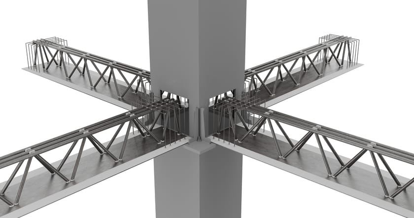 MTR® A PILLAR Prefabricated mixed-section steel-concrete pillar By METAL.RI