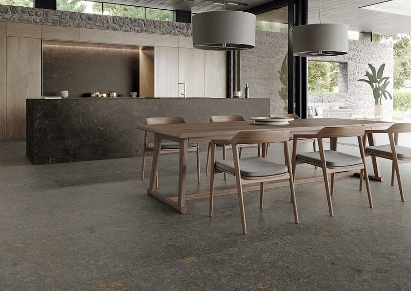 Pavimento/rivestimento effetto pietra METEORA By Inalco