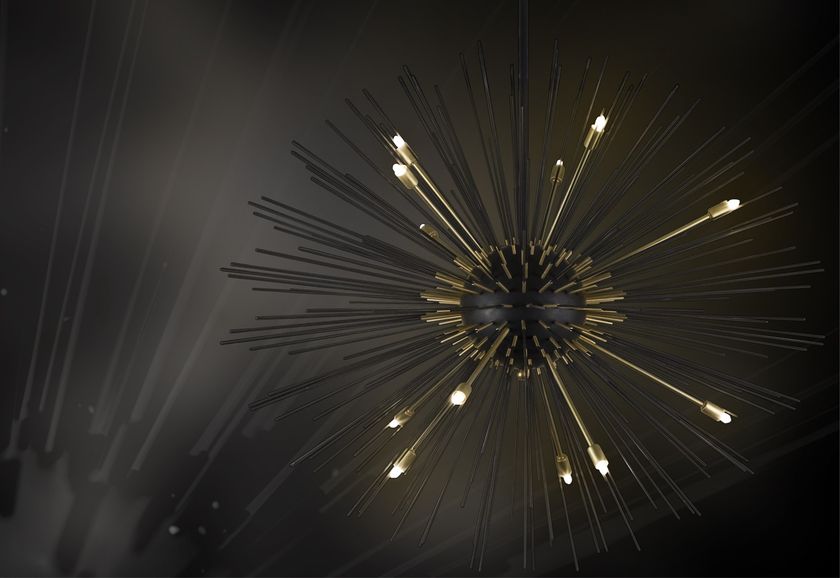 METROPOLIS Metal ceiling lamp By Abrissi