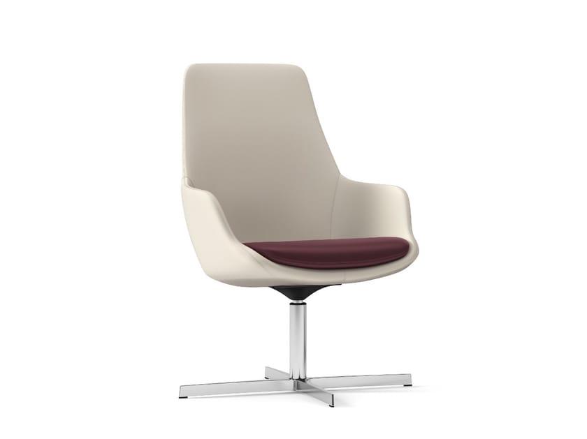 METROPOLITAN Swivel easy chair with 4-spoke base By SITLOSOPHY ...