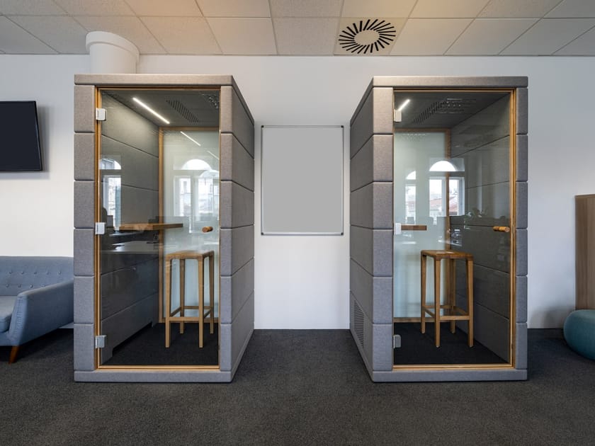 Acoustic multimedia office booth MICROOFFICE PRIME By SilentLab design ...