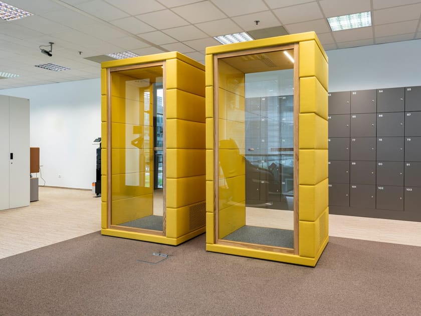 Acoustic multimedia office booth MICROOFFICE PRIME By SilentLab design ...