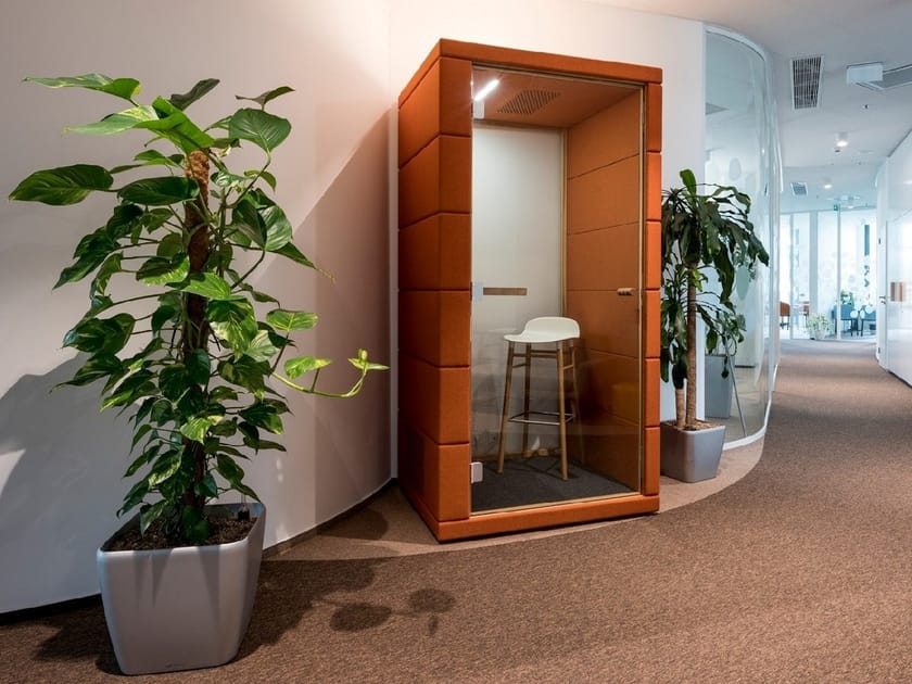 Acoustic multimedia office booth MICROOFFICE PRIME By SilentLab design ...