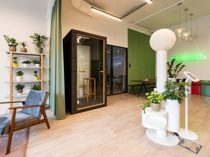 Acoustic multimedia office booth MICROOFFICE PRIME By SilentLab design ...