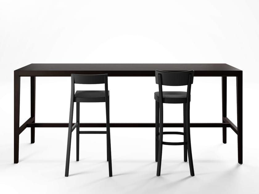 Rectangular wooden high table MIH By horgenglarus design Beat Waeber