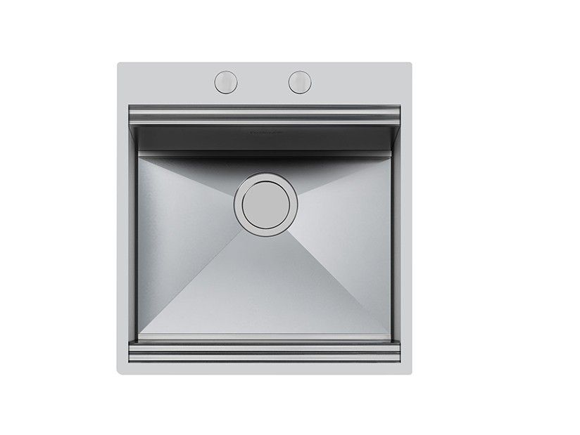 Single built-in stainless steel sink MILANELLO 430X374 FT C/BR By Foster