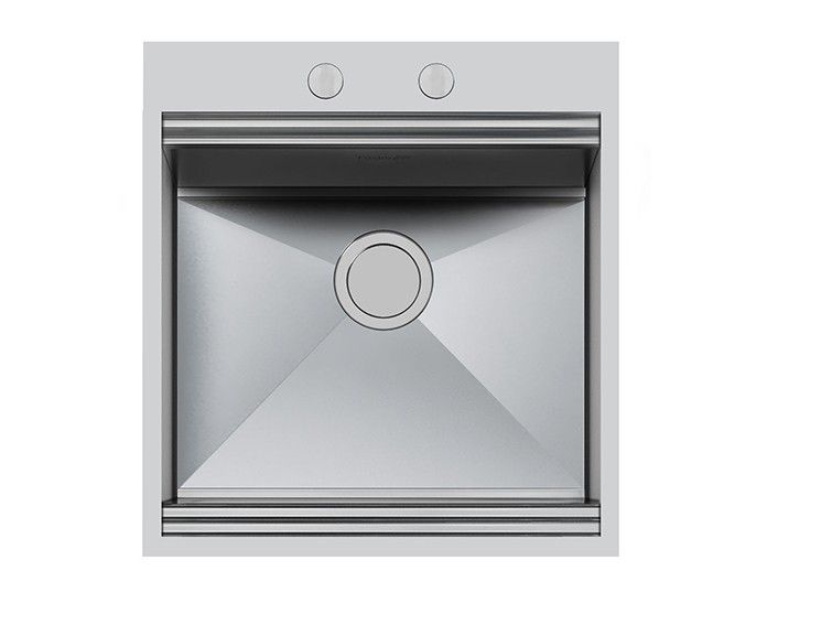 Single built-in stainless steel sink MILANO 462x400 Q4 By Foster
