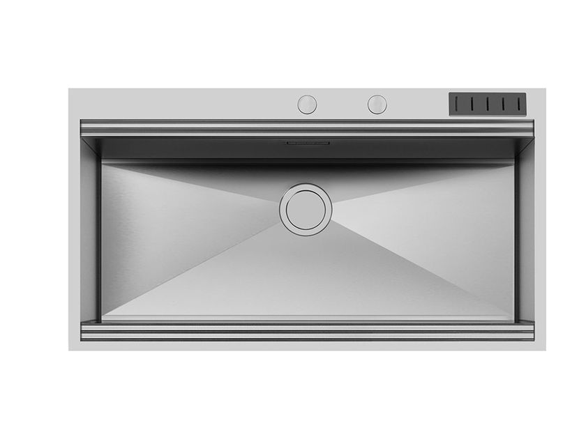 Single flush-mounted stainless steel sink MILANO 968x400 FT C/prtcltll ...
