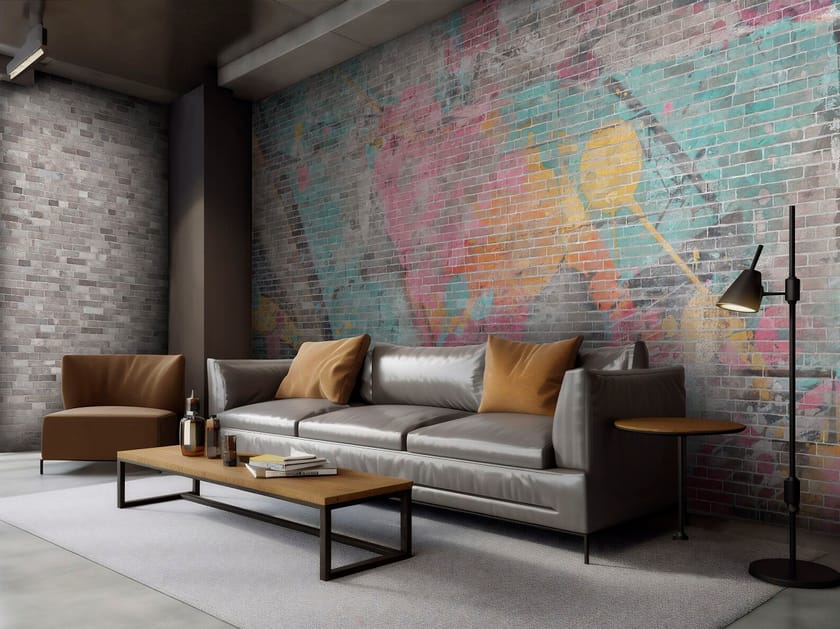 MURALES Brick effect wallpaper By MILLE997