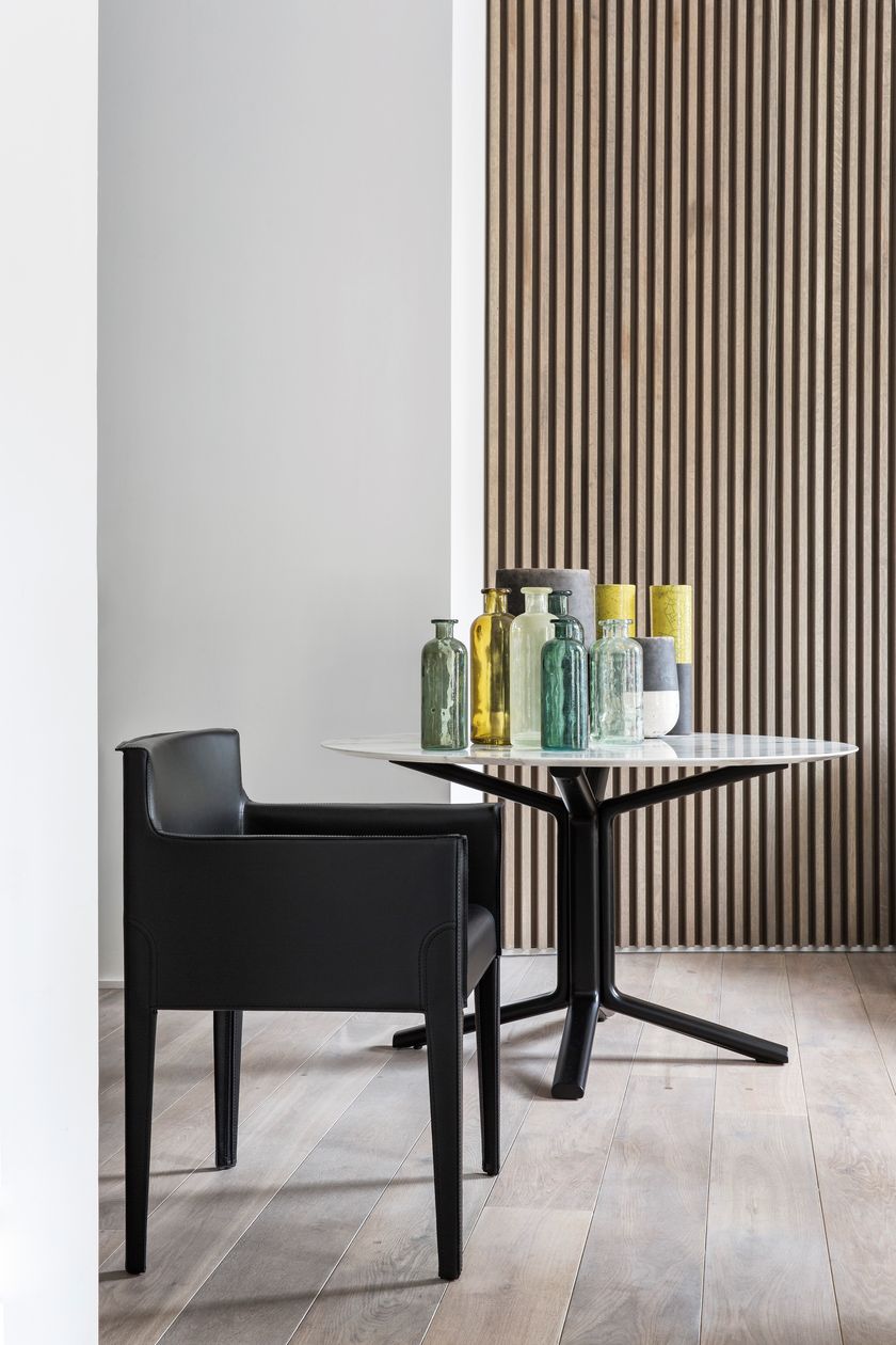 MILLER Round marble table By Meridiani | design Andrea Parisio