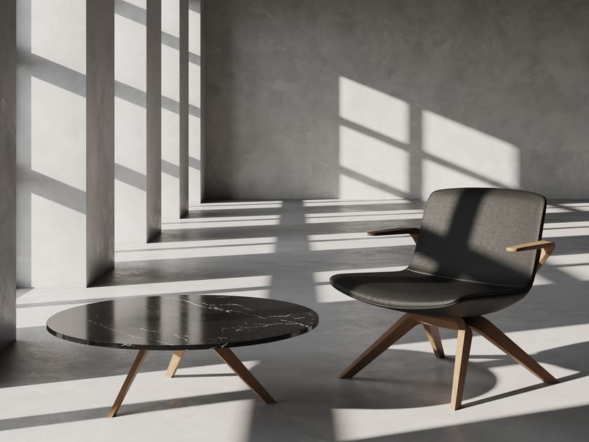 MILOS LOUNGE | Easy chair with armrests By Sitland design Dorigo Design