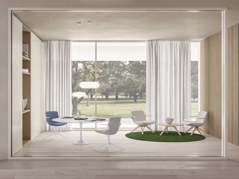 MILOS LOUNGE | Easy chair with armrests By Sitland design Dorigo Design