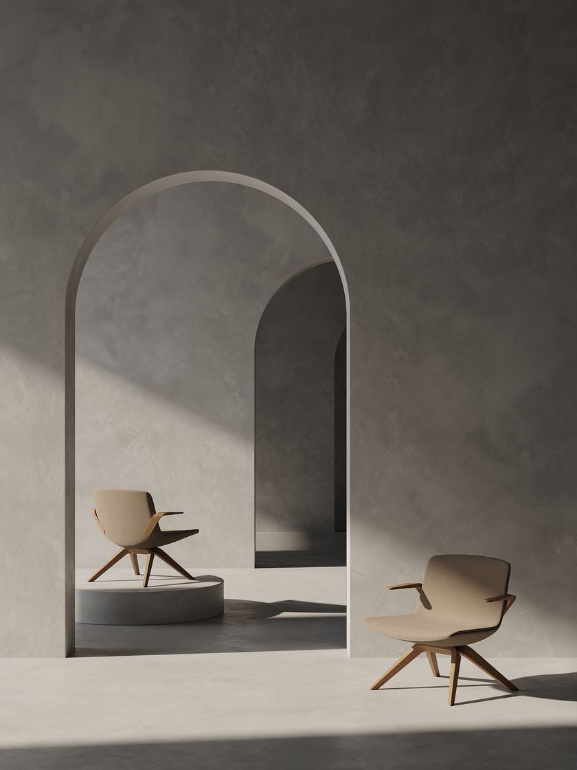 MILOS LOUNGE | Easy chair with armrests By Sitland design Dorigo Design